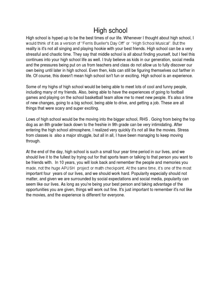 Navigating the High School Experience | PDF | Social Science