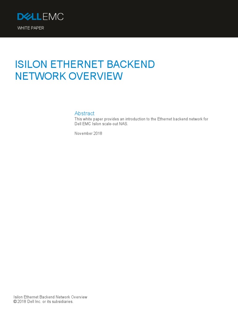 Isilon Ethernet Backend Network Overview PDF | Download Free PDF | Computer Network | Network Switch