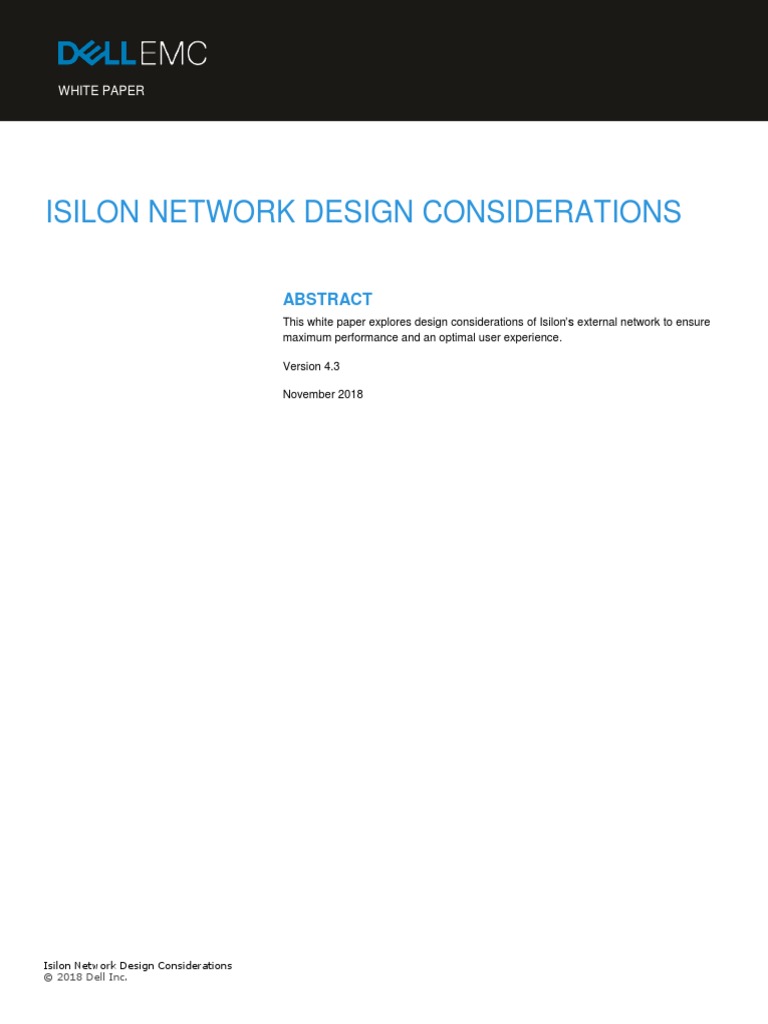 Isilon Network Design Considerations Pdf Pdf Computer Network