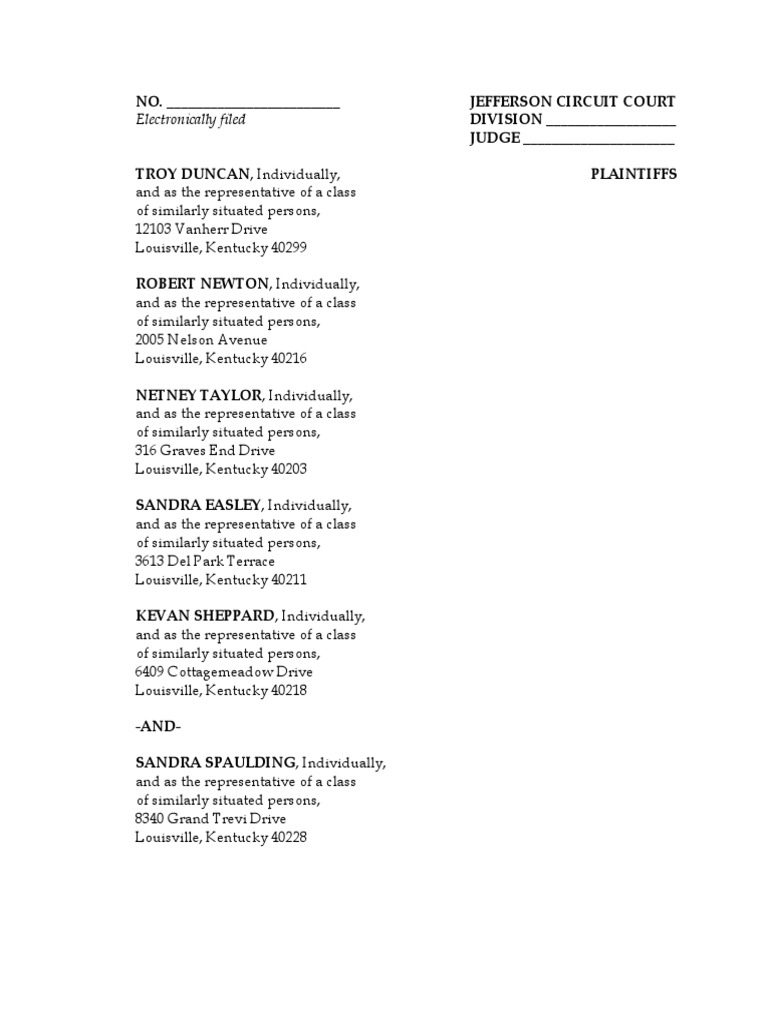 Verified Complaint PDF | PDF | Class Action | Punitive Damages