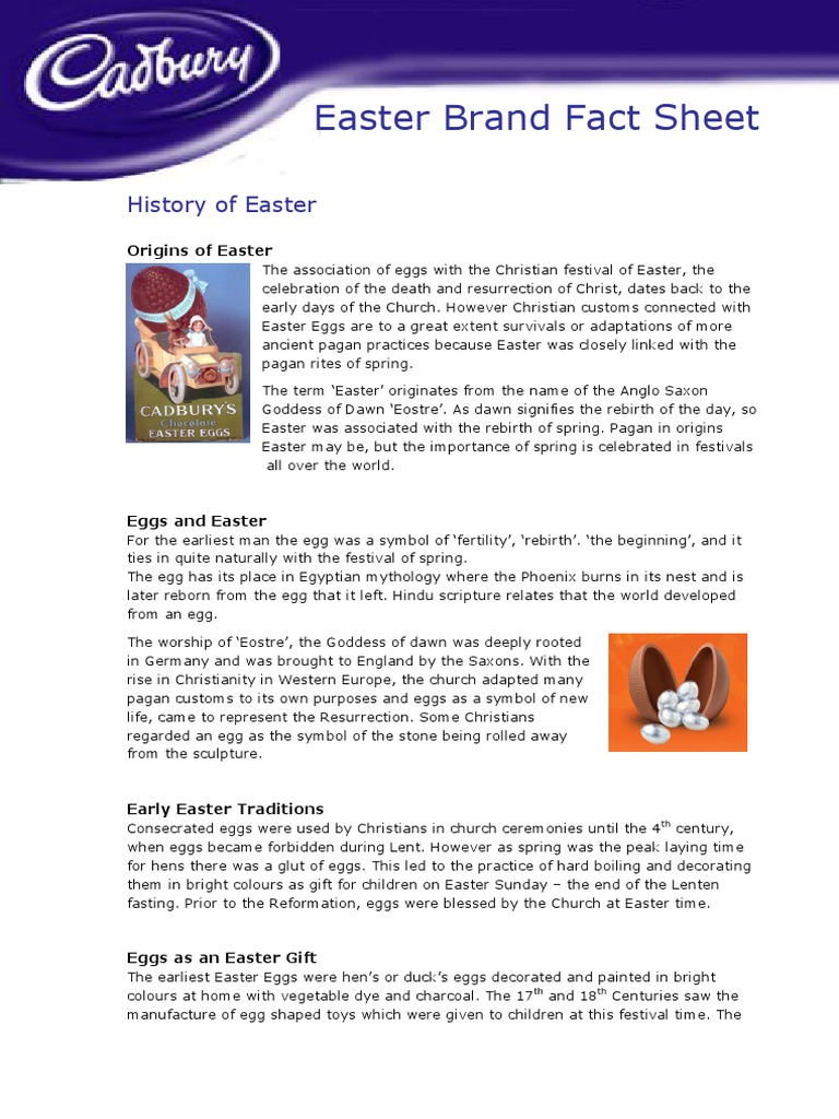 Easter Brand Facts Sheet | Download Free PDF | Chocolate | Easter