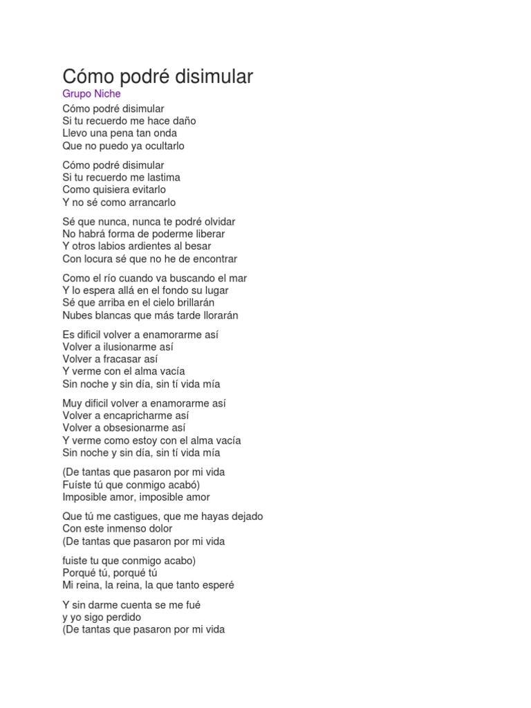 Como Podre Disimular | PDF