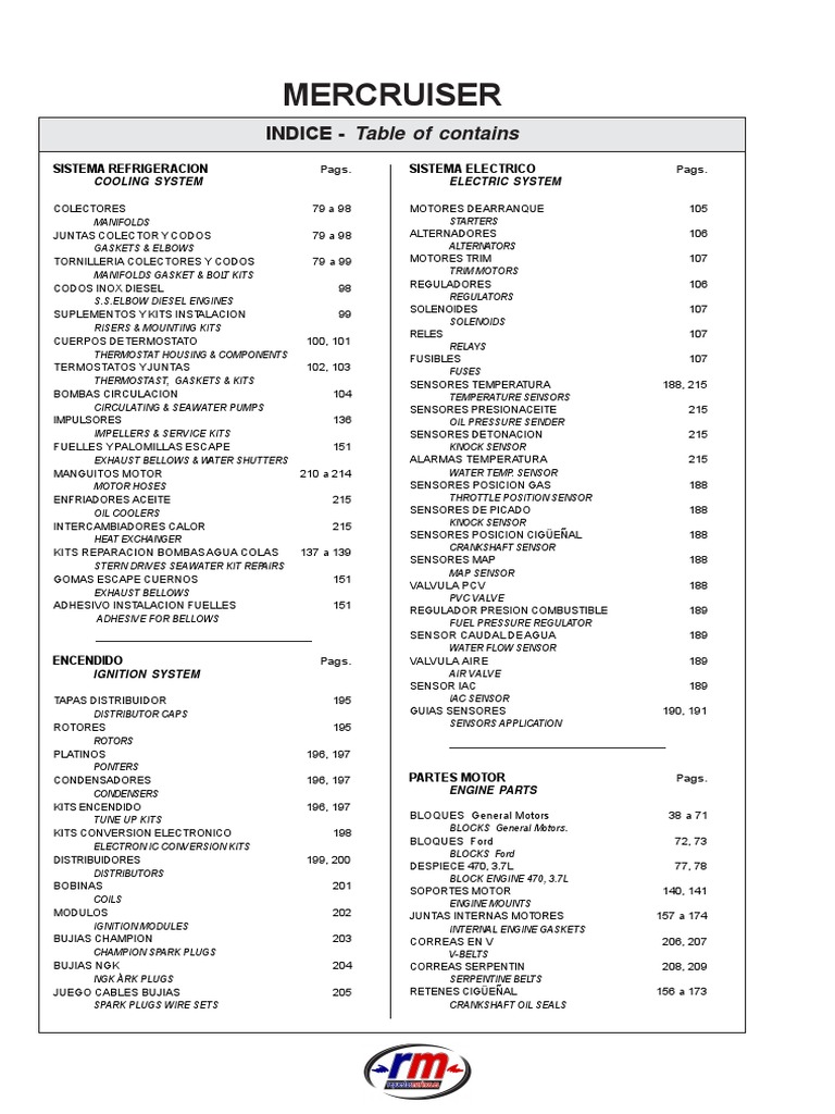 Mer Cruiser | PDF | Distributor | Vehicles