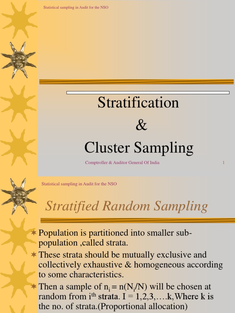 Stratification and Cluster Sampling | PDF | Stratified Sampling ...