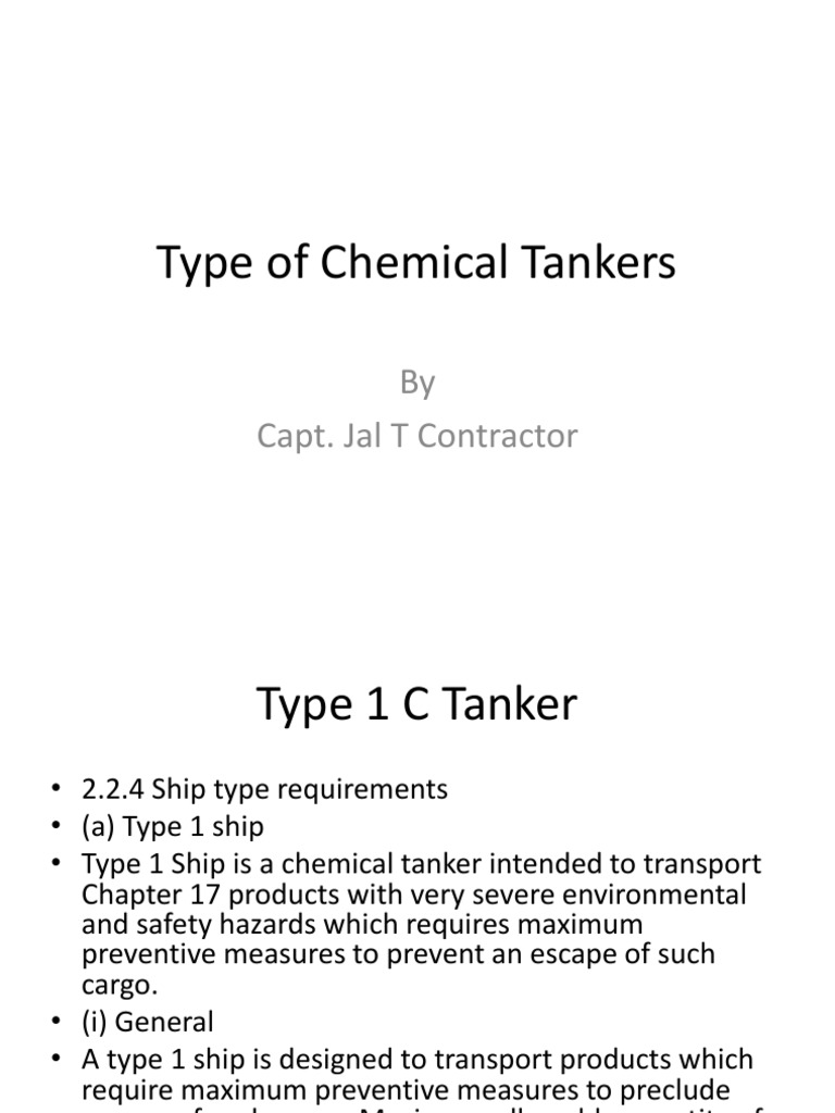 Type of Chemical Tankers | PDF