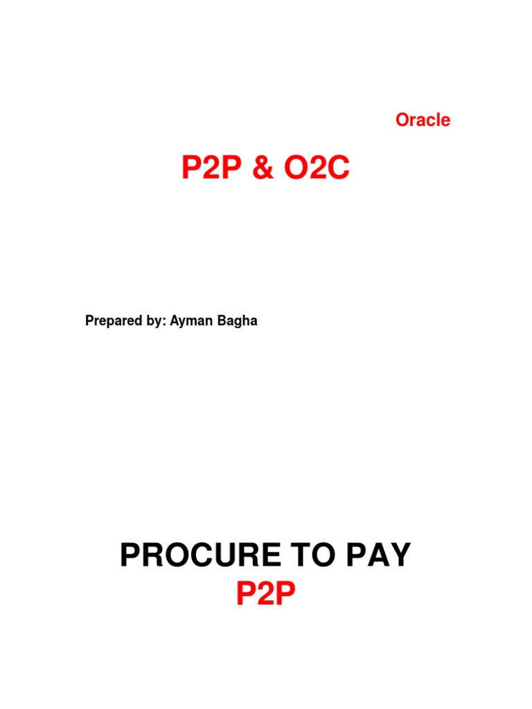 P2P & O2C: Oracle | PDF | Receipt | Invoice