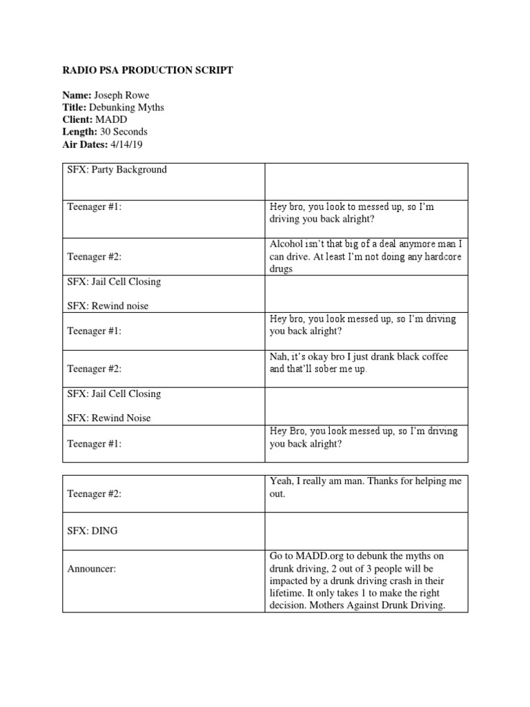 Broadcast Psa Edited | PDF