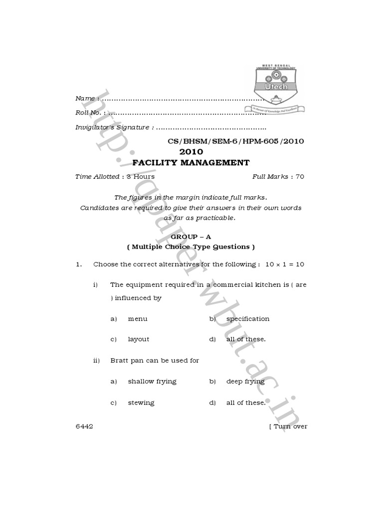 HT TP: //qpa Pe R.W But .Ac .In: 2010 Facility Management | PDF | Nature
