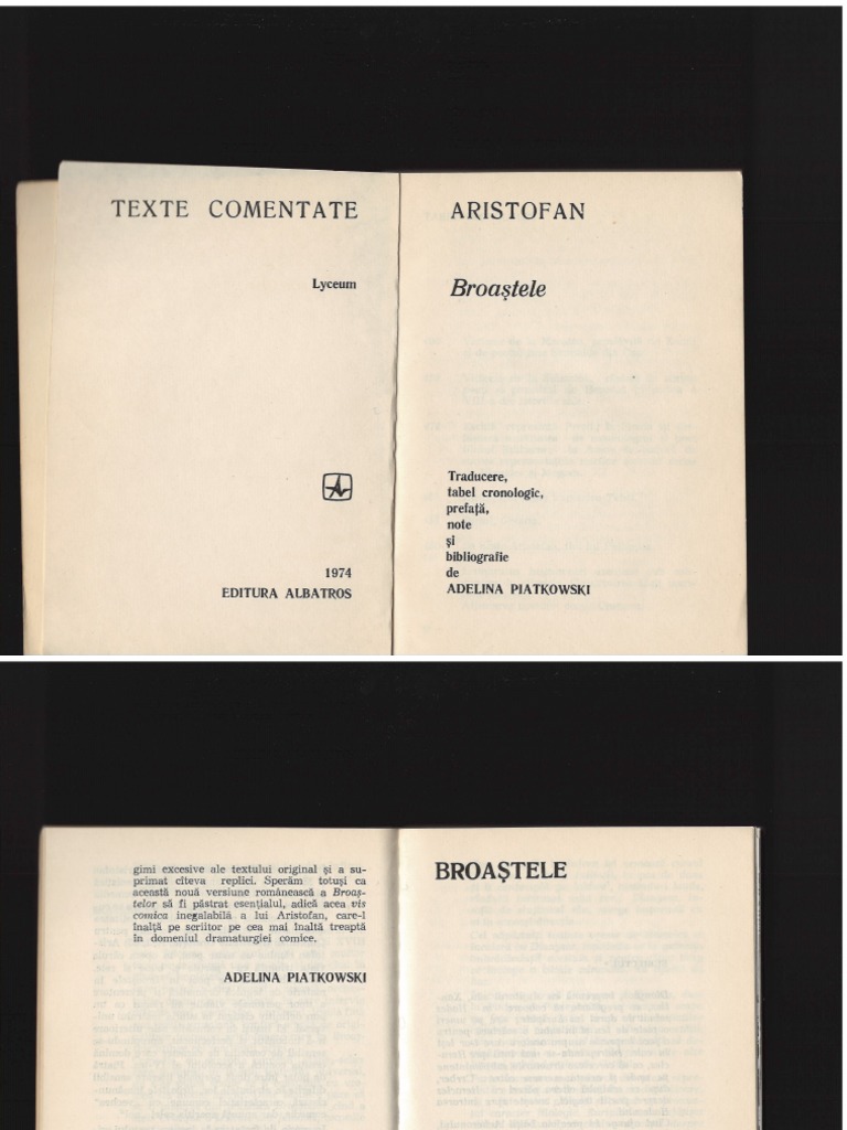 Aristofan, Broastele | PDF