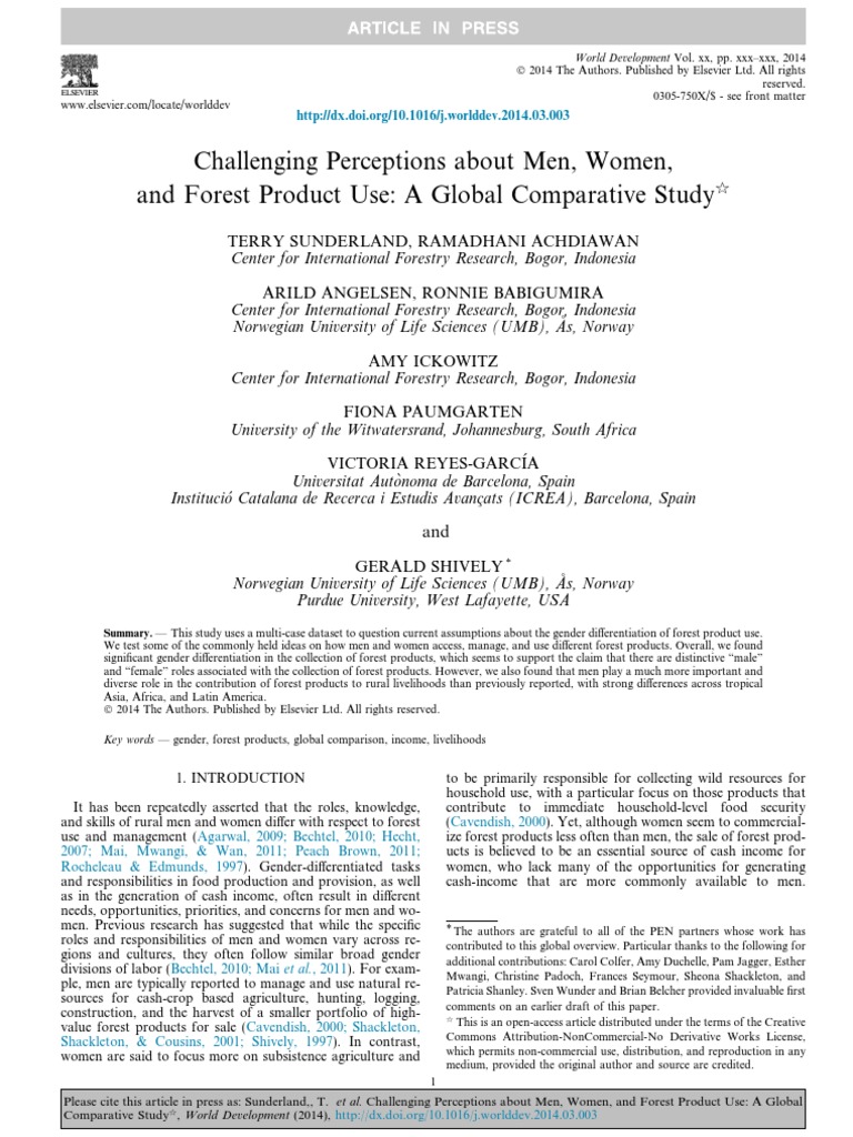 Ten Principles For A Landscape Approach TERRY SUNDERLAND Y OTROS 2013 ...