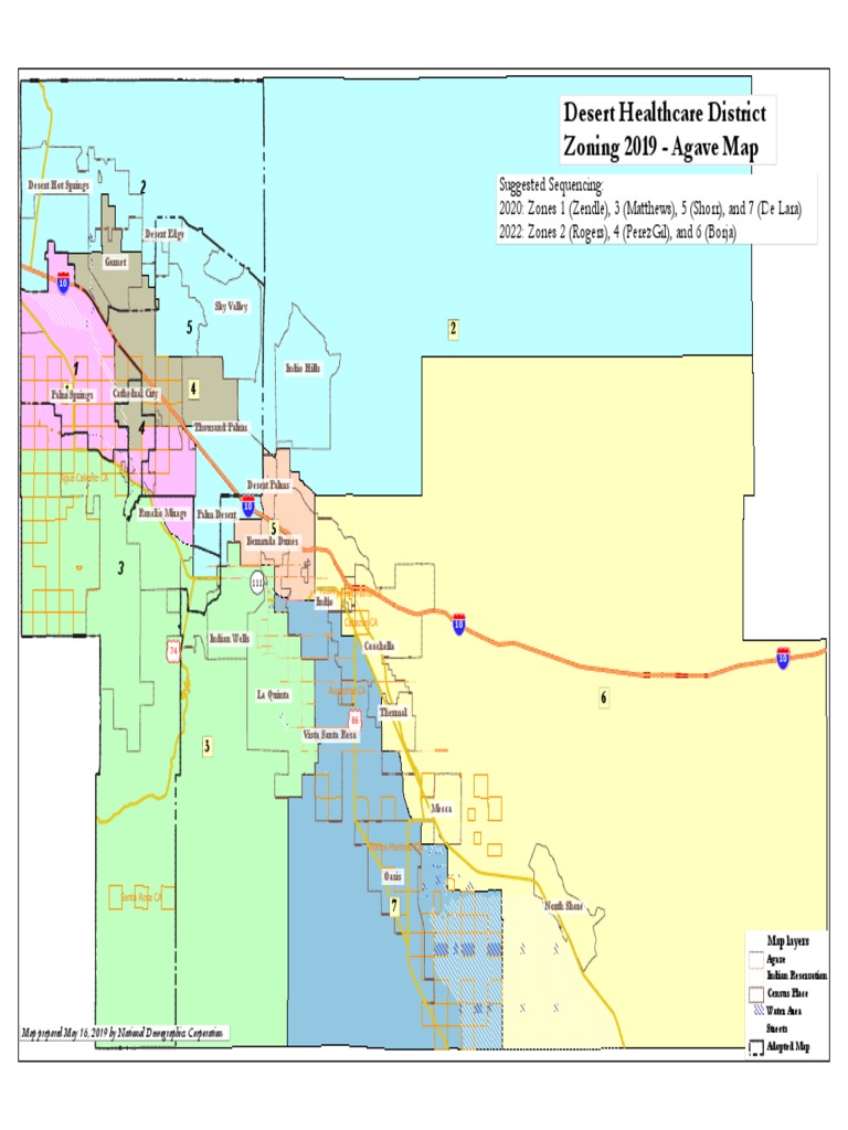 Desert Healthcare District Zoning 2019 - Agave Map | PDF ...