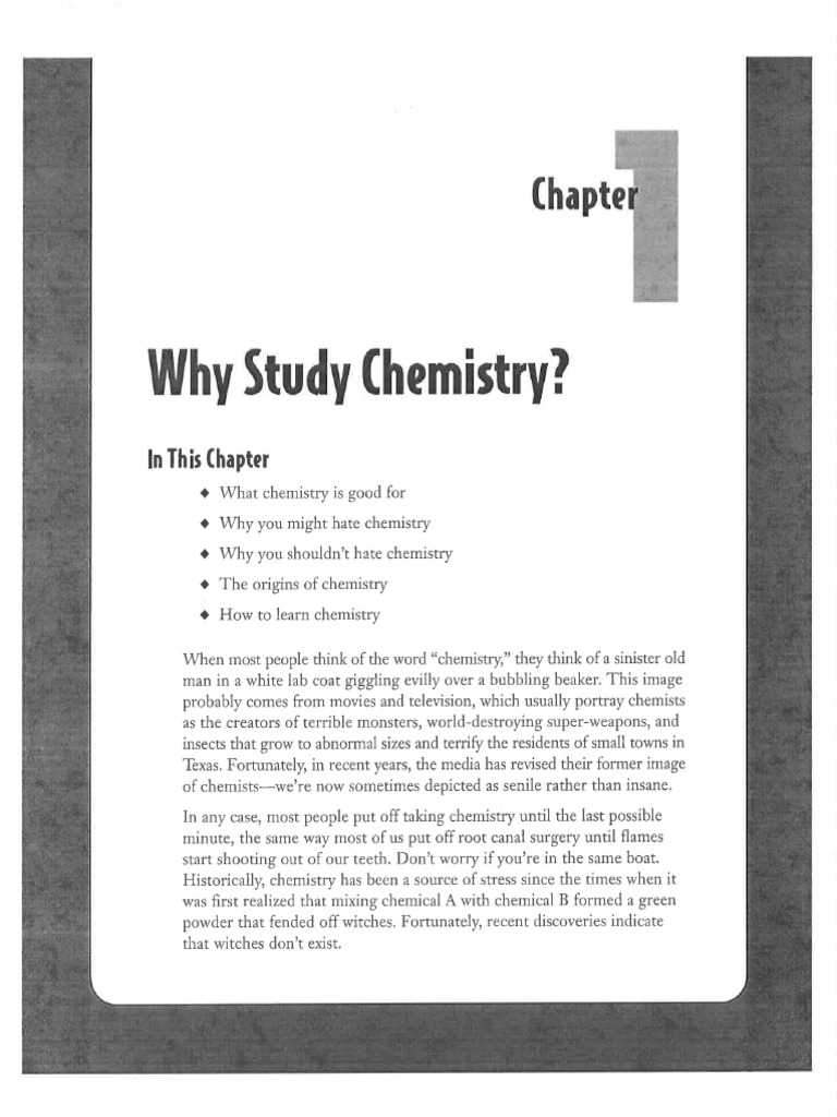 Why Study Chemistry | PDF