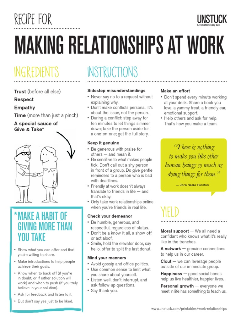 UNSTUCK Relationships at Work | PDF
