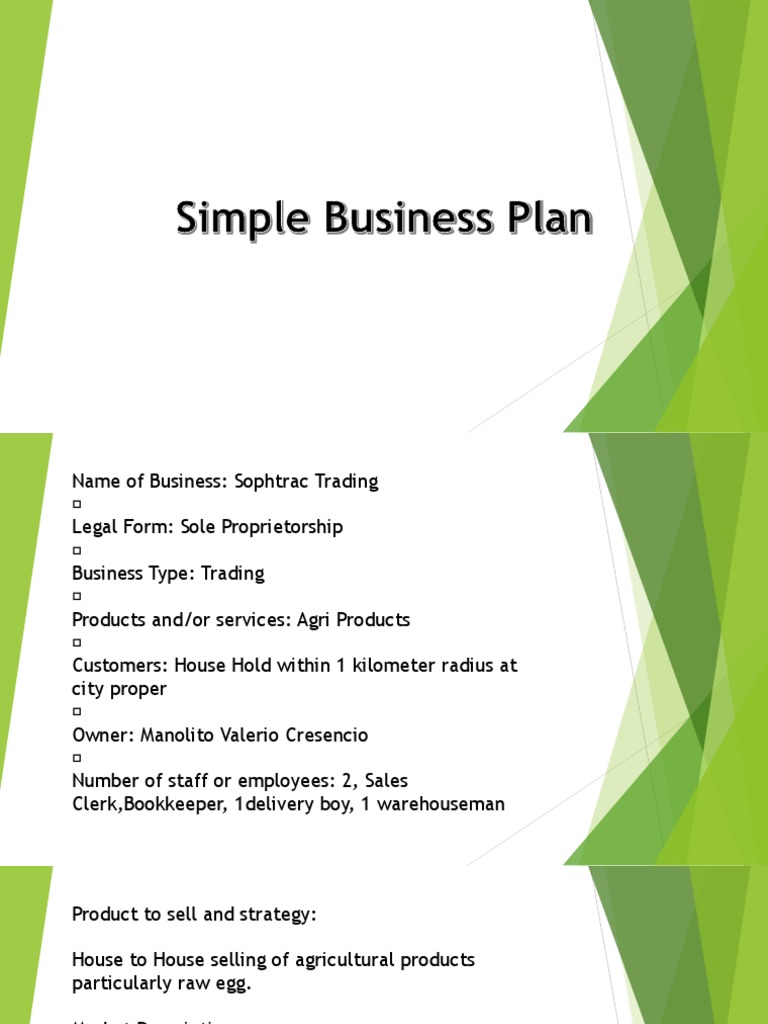 Simple Business Plan | PDF | Retail | Microeconomics