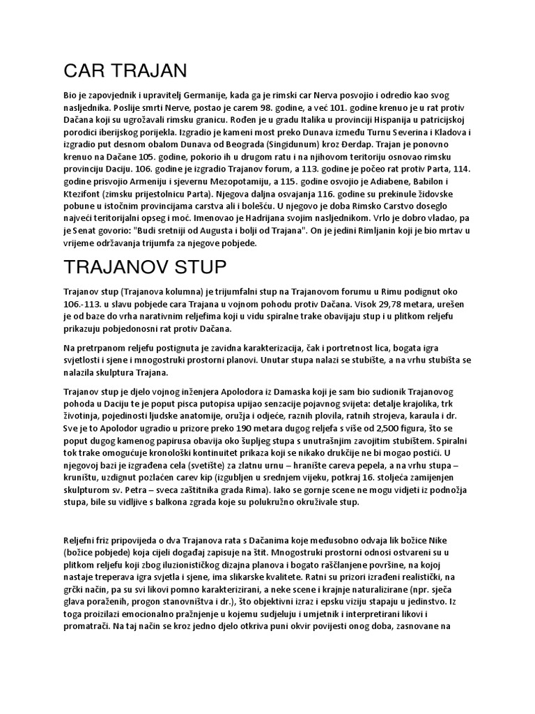 Car Trajan | PDF
