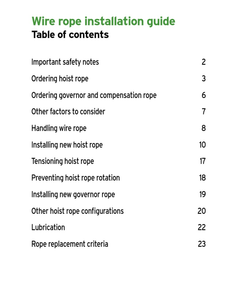 Wire Rope Guide | PDF | Elevator | Rope