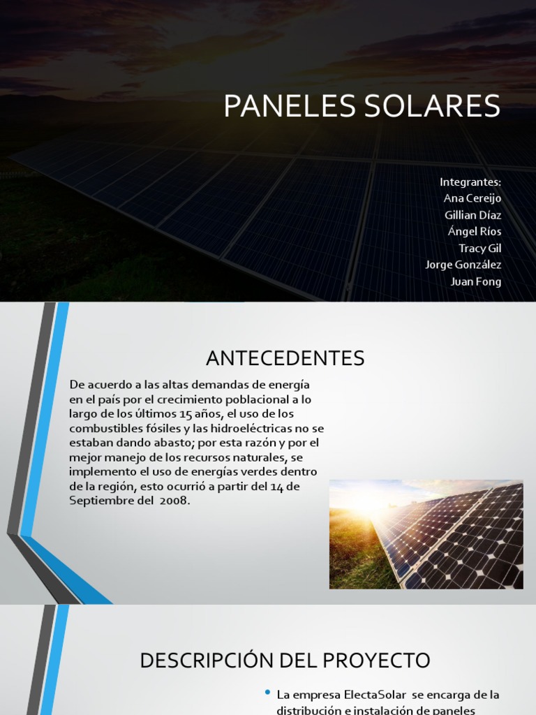 Paneles Solares | PDF | Energía renovable | Generación eléctrica