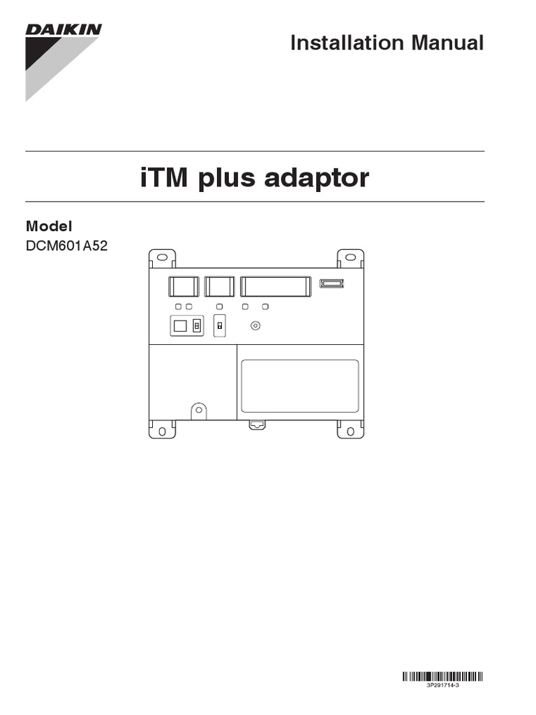 Installation Manual for the DCM601A52 iTM plus Adaptor | PDF ...
