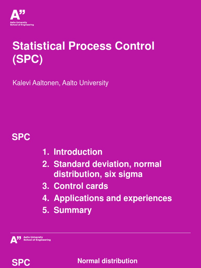 SPC 2016 | PDF | Standard Deviation | Statistical Analysis