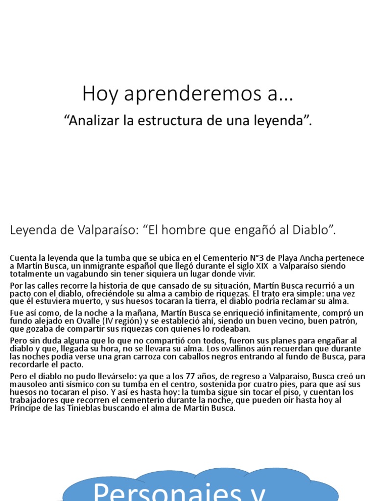 Análisis Estructura de La Leyenda | PDF | Diablo | Cementerio