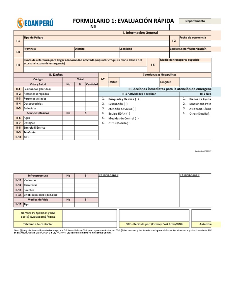 Formatos Defensa Civil | PDF | Defensa Civil | Naturaleza