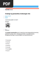 8 Bahagi NG Pananalita | PDF