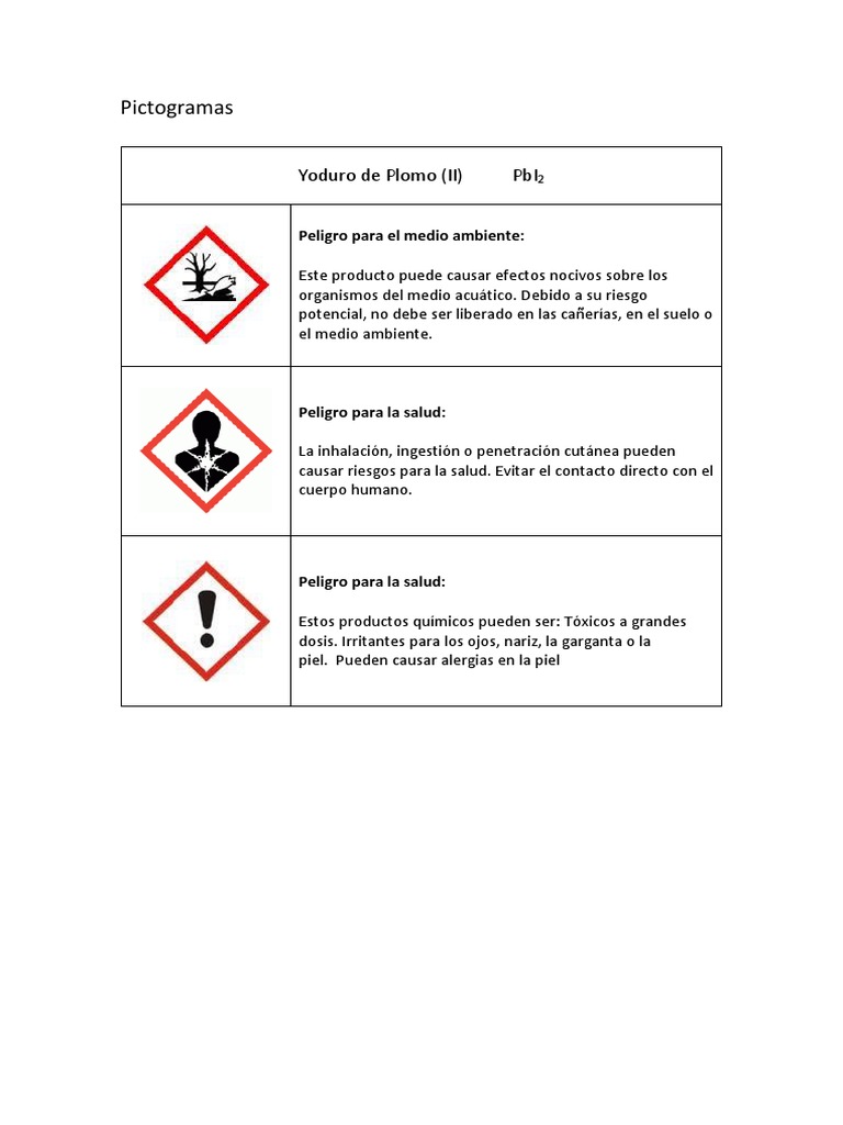 Pictogramas | PDF | Toxicidad | Alergia