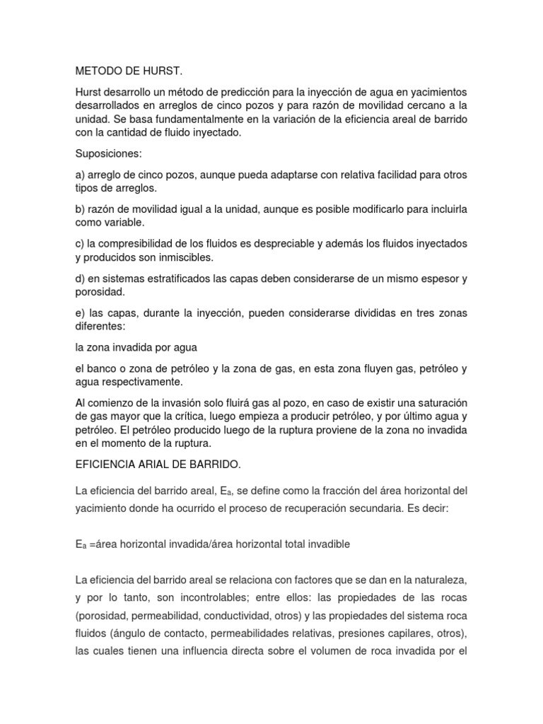 Metodo de Hurst | PDF | Petróleo | Gases