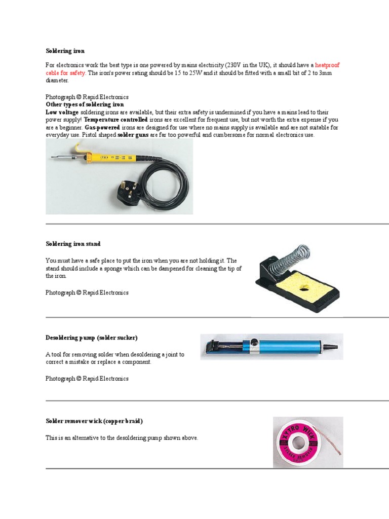 13 Proper Handling of Tools | PDF | Soldering | Equipment