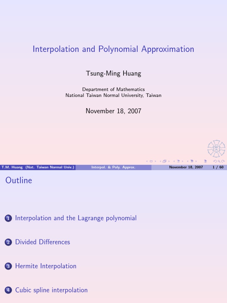 Interpolatio Poly Approx | PDF | Interpolation | Numerical Analysis