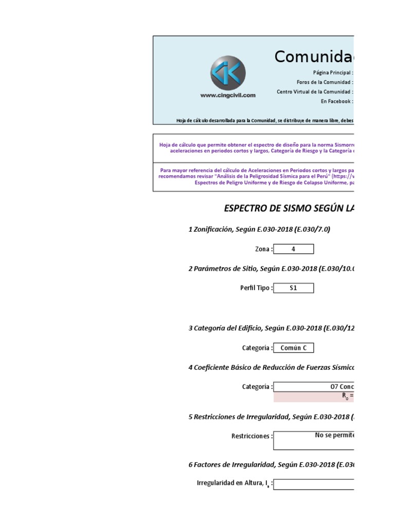 Espectro Sísmico E.030-2018 Perú | PDF | Peligros geológicos | Temblores