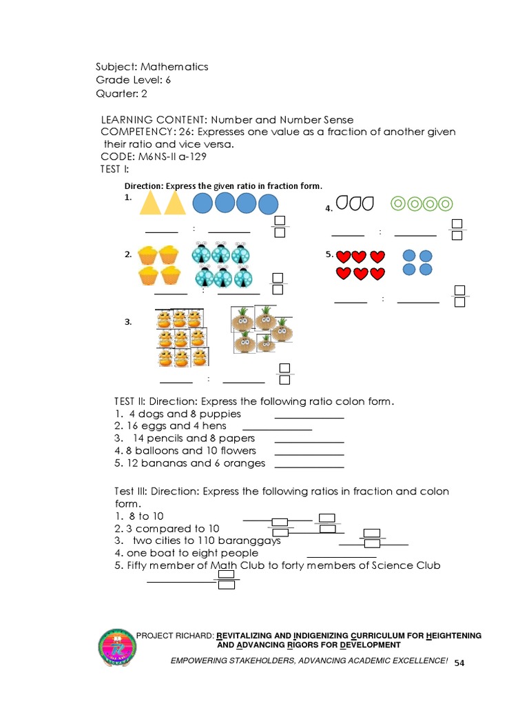 Mathematics Assessment for Sixth Grade Students on Number and Number ...