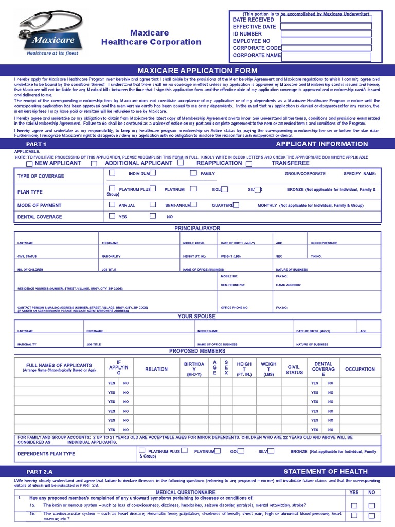 Hmo Application | PDF | Health Maintenance Organization | Insurance