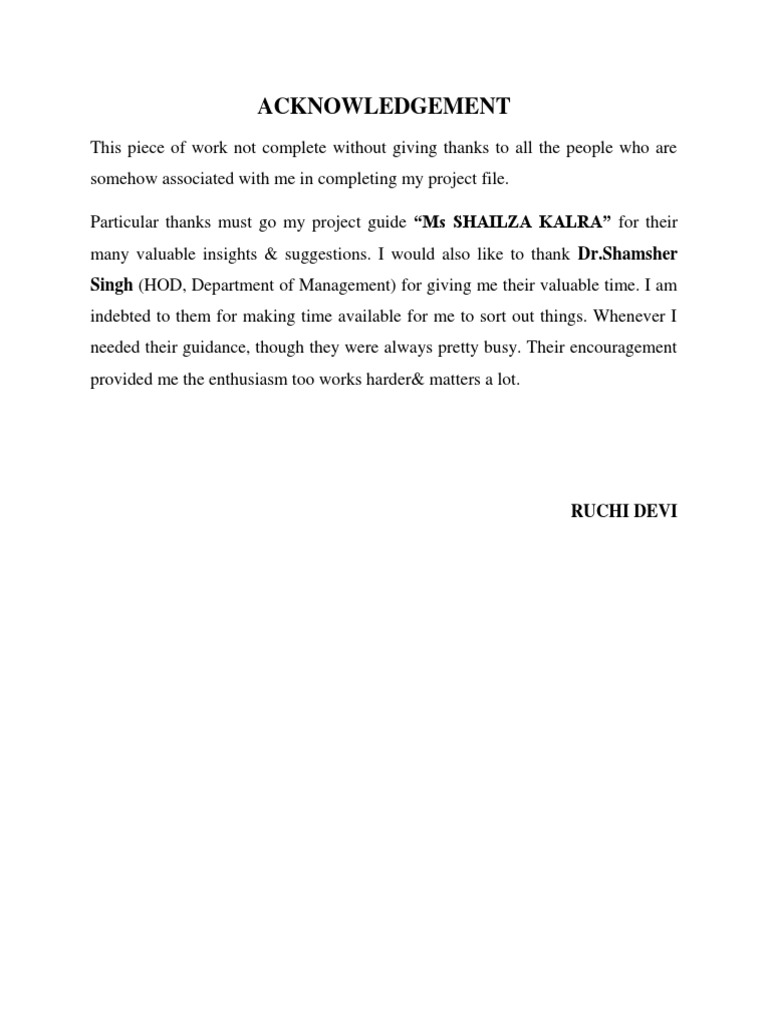 Acknowledgement 1 | PDF | Behavior Modification | Learning