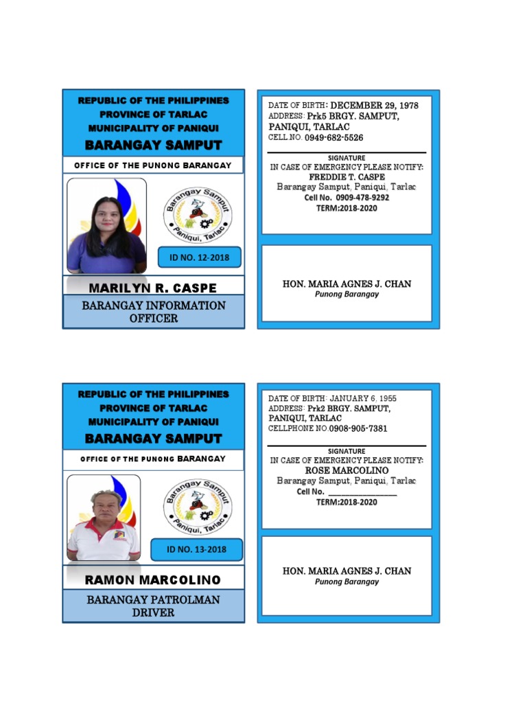 Brgy. Mem ID | PDF