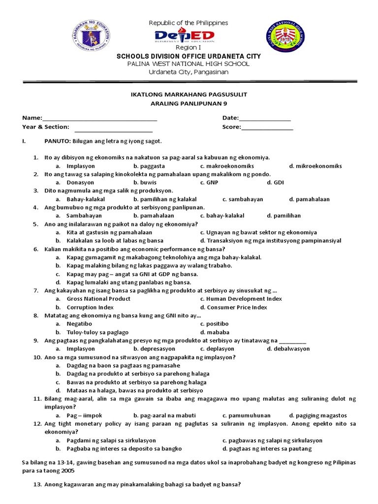 Aral Pan 3rd | PDF