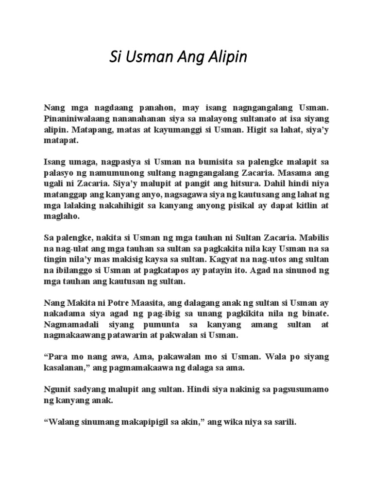 Si Usman Ang Alipin | PDF