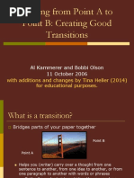 APA Transitions Quick Guide | PDF | Phrase | Sentence (Linguistics)