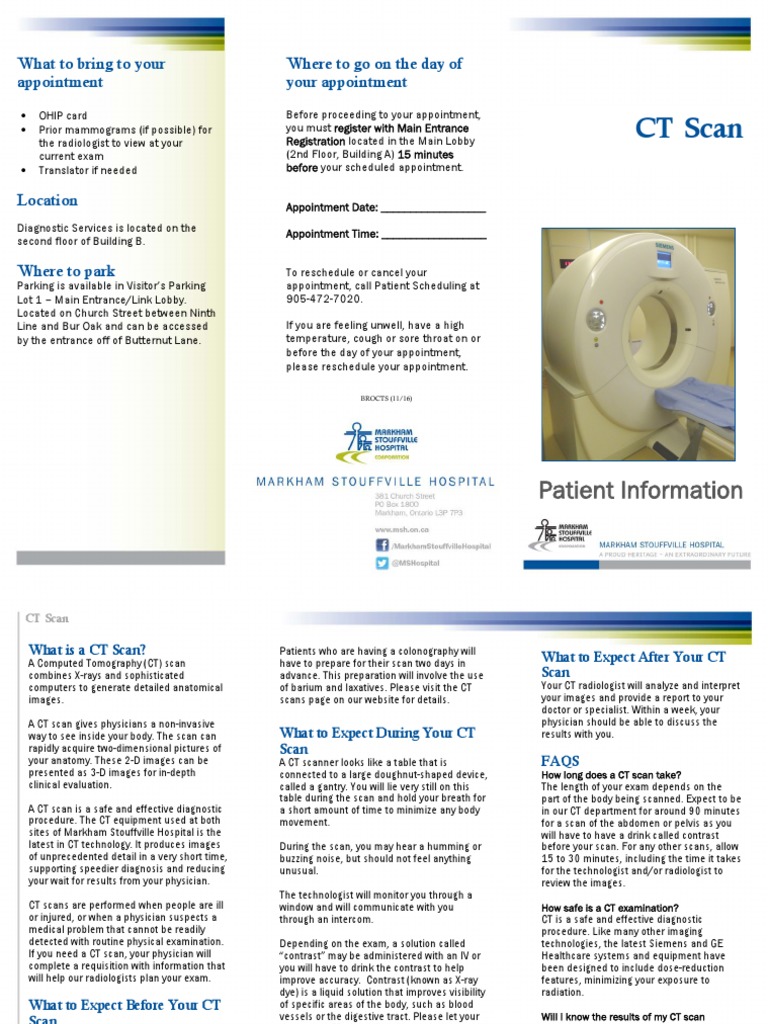 CT Brochure | PDF | Ct Scan | Radiology