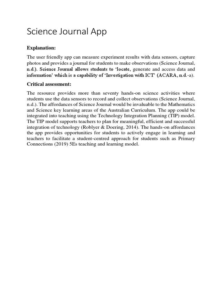 Science Journal App | PDF