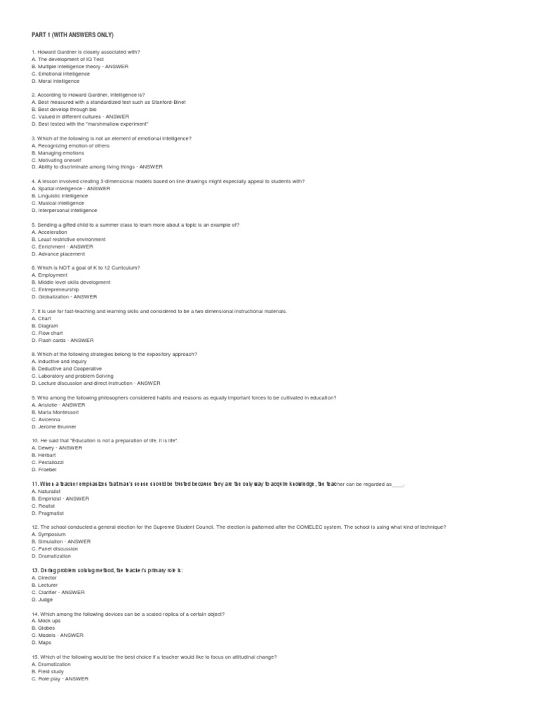 SAMPLE LET EXAM 3 With Answers and Rationale or Explanation | Download ...