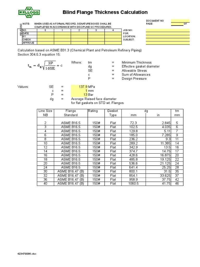 Blank Thickness Calculator | Gas Technologies | Mechanical Engineering