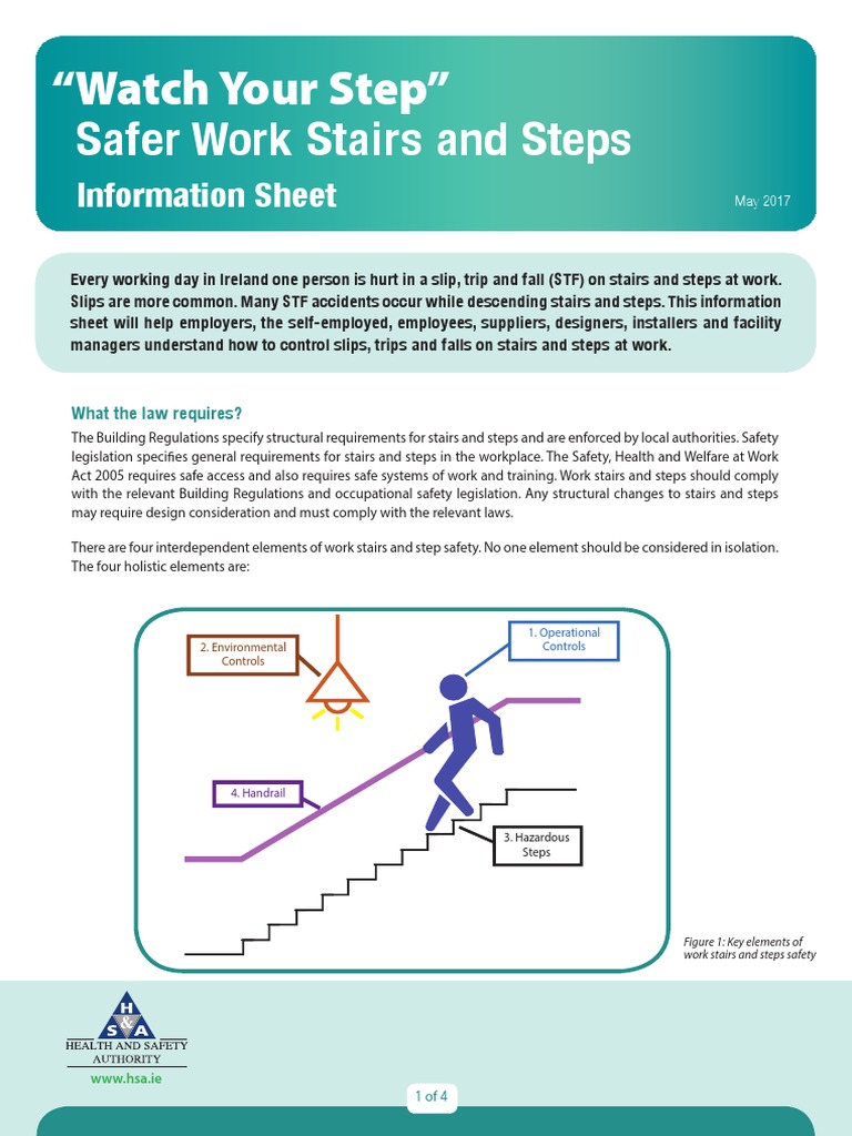 "Watch Your Step": Safer Work Stairs and Steps | PDF | Stairs ...