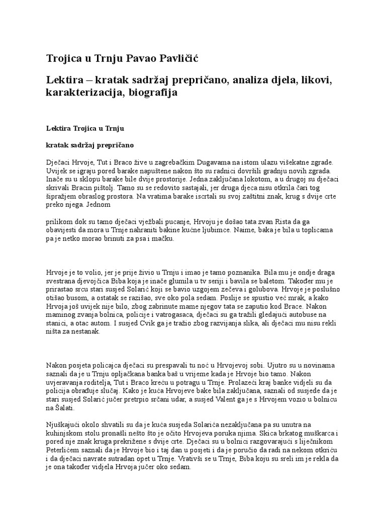 Trojica U Trnju | PDF