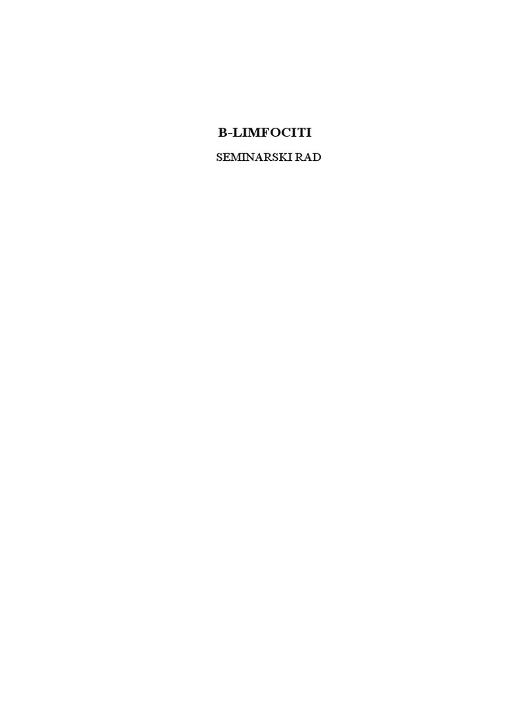 B Limfociti | PDF