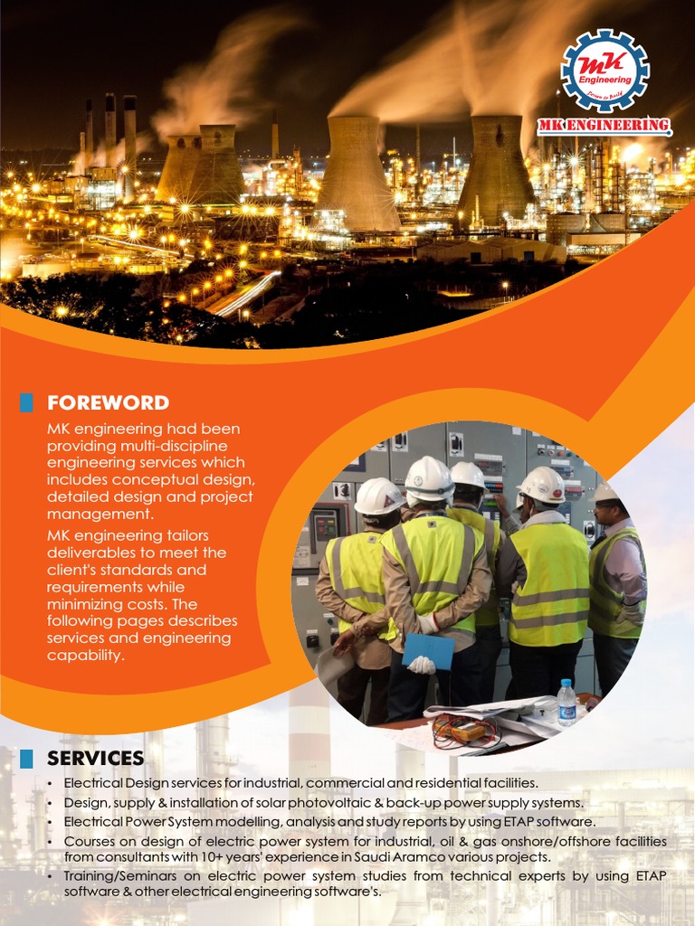 MK Engineering - Brochure | PDF | Electric Power System | Engineering