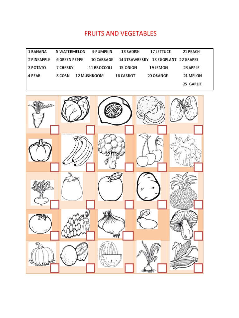 Fruits and Vegetables | PDF