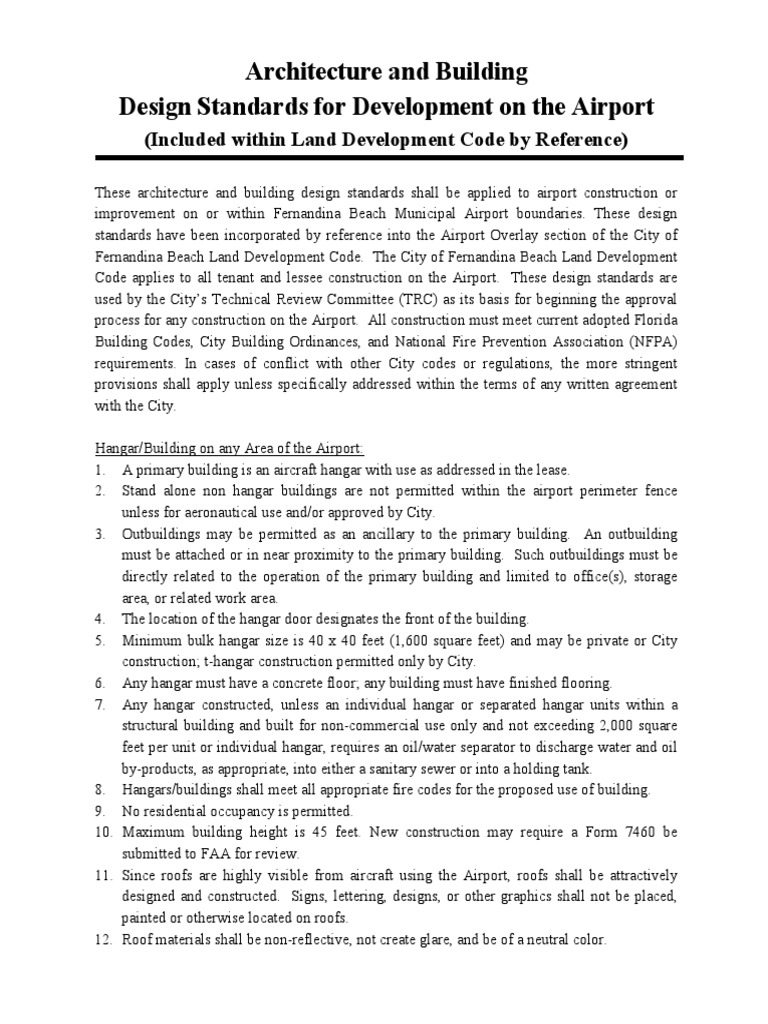 Airport Architecture and Building Standards | PDF | Building Code ...