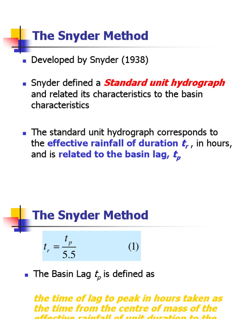 6 Hydrograph Corrected Snyder's UH | PDF | Drainage Basin | Discharge ...