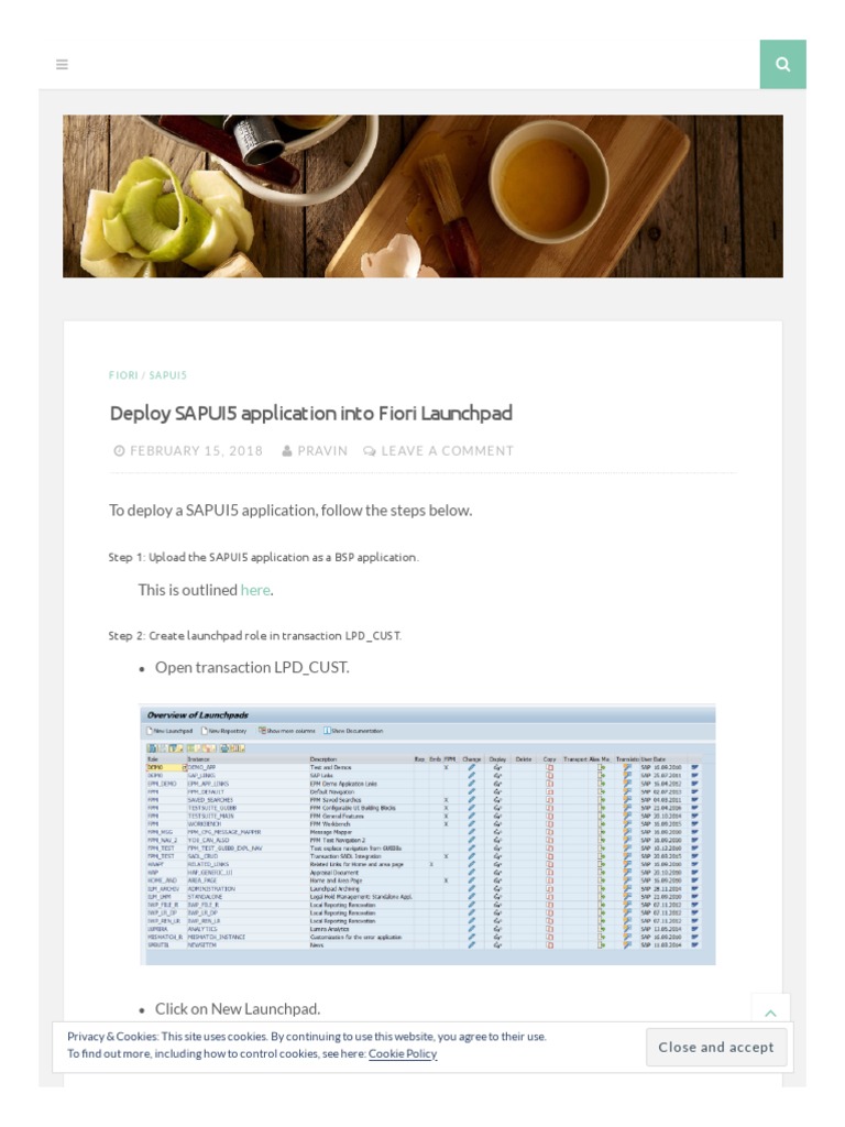 Deploy Sapui5 Application Into Fiori Launchpad | PDF | Http Cookie | Web Software